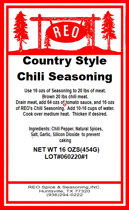 Chili Seasoning – REO Spice & Seasoning, INC.