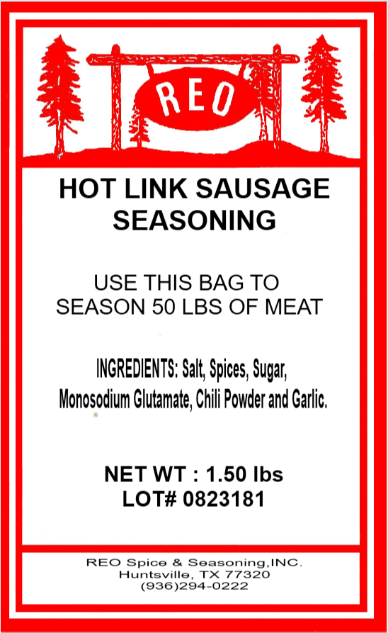 Hot Link Sausage Seasoning – REO Spice & Seasoning, INC.